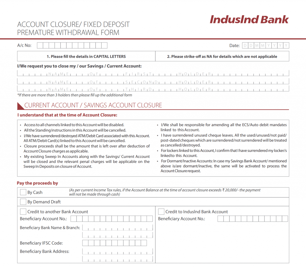 How To Close IndusInd Bank Account Online – HRI Day India